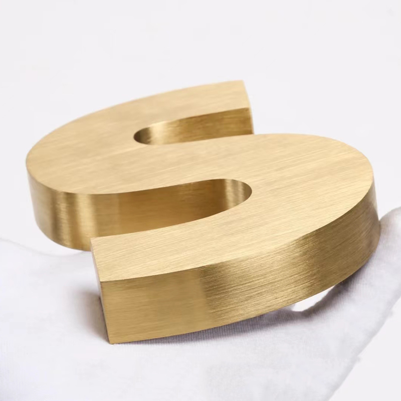 Gold metal letter commercial shop signboard 3d acrylic logo custom led ...