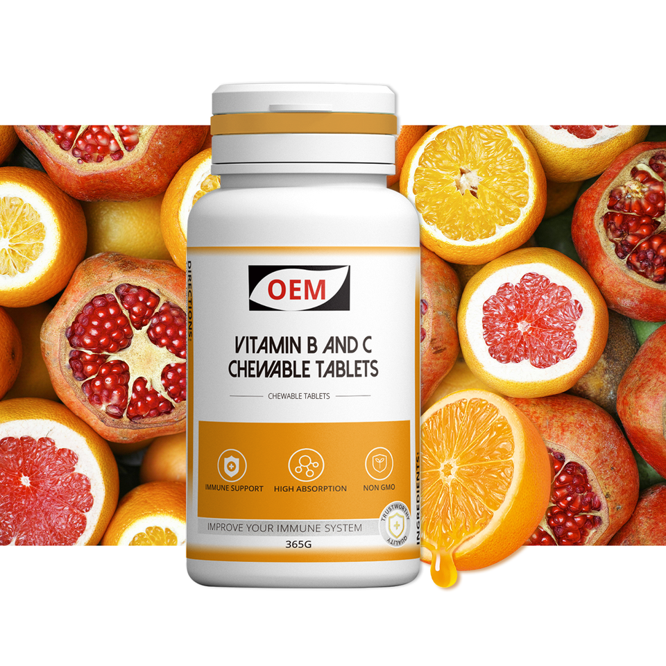 OEM Vitamin B & C Chewable Tablets Orange Flavor High Potency Vitamins ...
