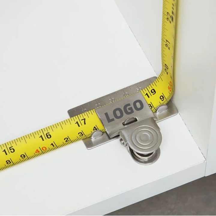 Double Scale Measuring Tape Clip Stainless Steel Corner Tape Position ...