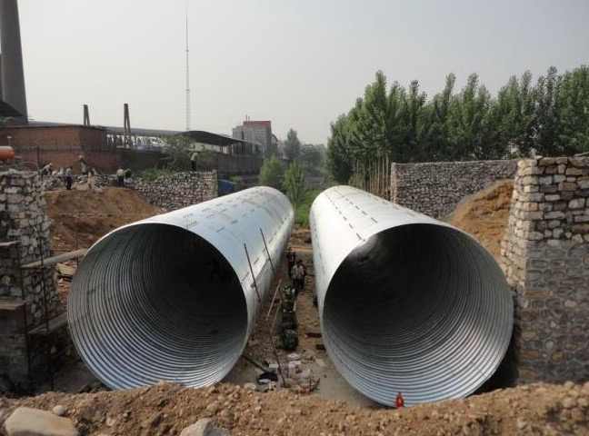 Drainage Culvert Metal Pipe Assemble Galvanized Corrugated Steel Pipe ...