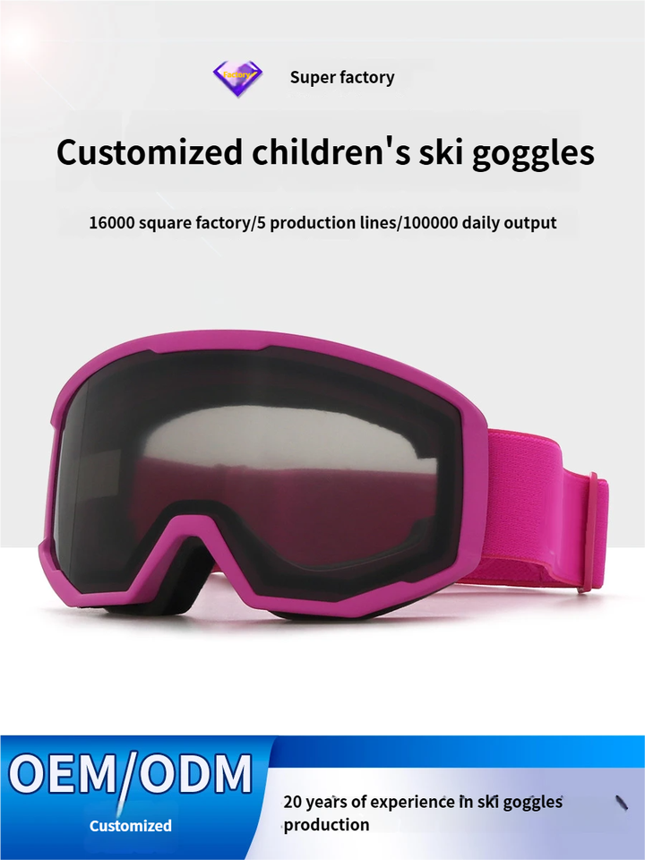 Premium Support Snowboard Goggles Double Lens Anti-Fog Cylindrical ...