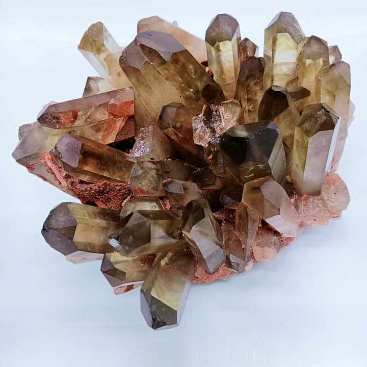 Top Quality Natural Large Citrine Cluster - Smoky Quartz