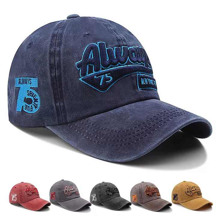 Embroidery Logo Baseball Cap - Vintage Adjustable Dad Hat