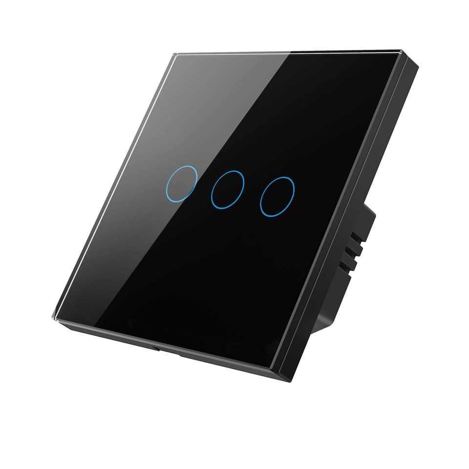 For Smart Life Controlled Durable 3 Gang Touch Switch Panel Tempered ...