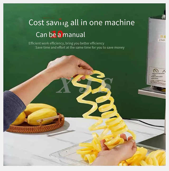 VEGETABLE CUTTER MACHINE INDUSTRIAL - CURLY FRIES PRODUCTION