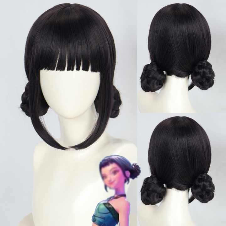 KPop Demon Hunters Wig for zoey Mira Rumi Claw Braid Mixed Purple K-Pop Demon Hunters HUNTR/X ...