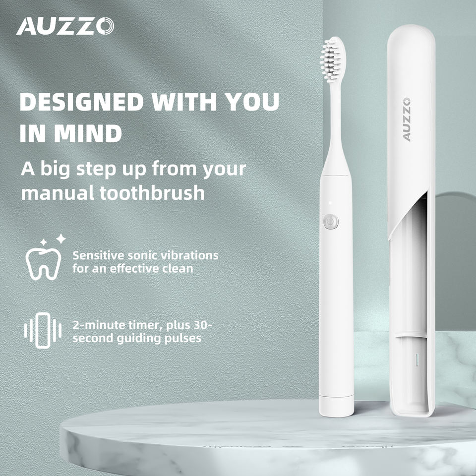 Battery Powered Sonic Travel Electric Toothbrush for Adults