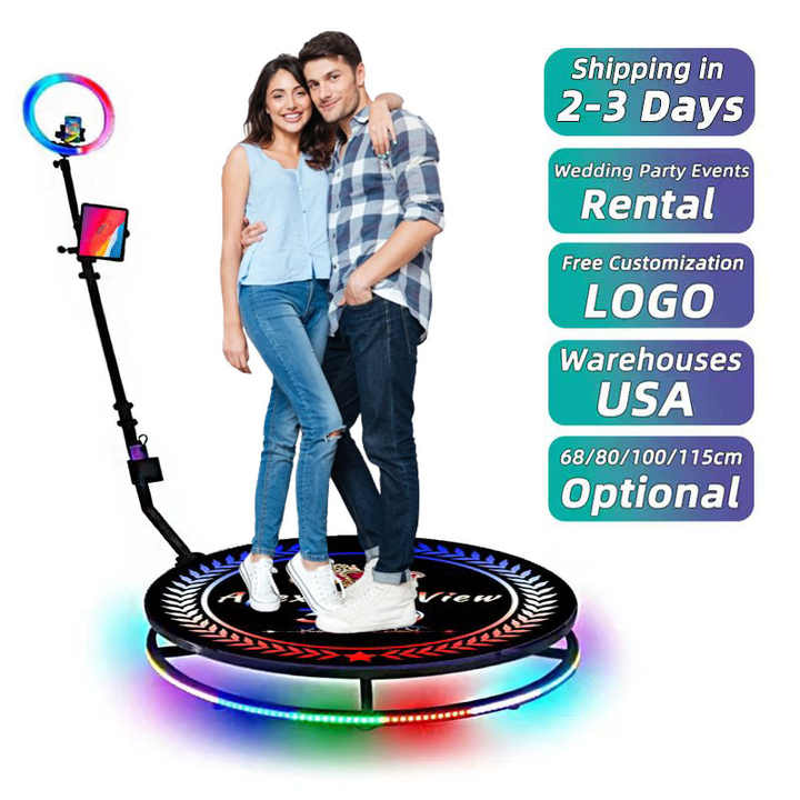 Props Accessories Metal Platform Rotating Selfie 360 Photobooth Machine ...