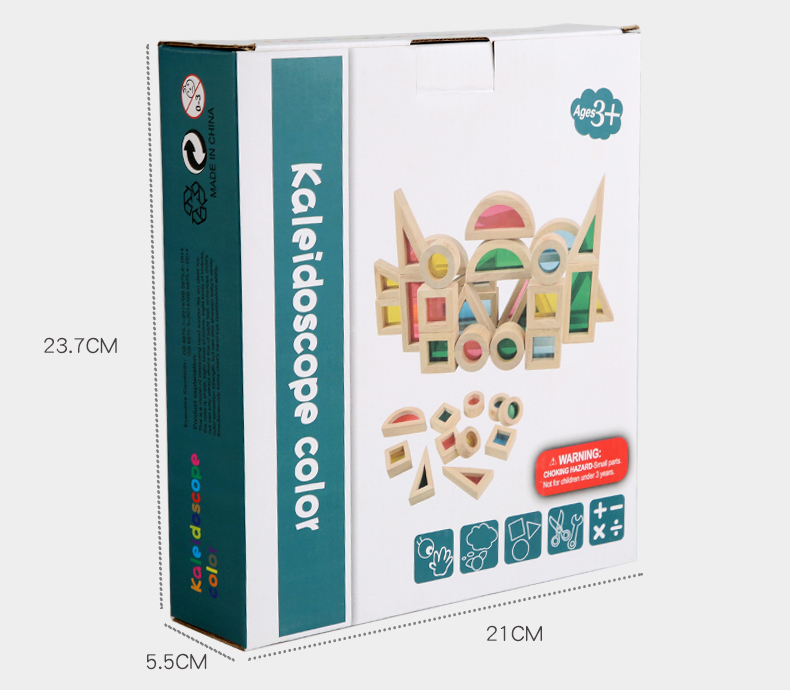 Creative Colorful Kaleidoscope Assemble Building Blocks Children ...