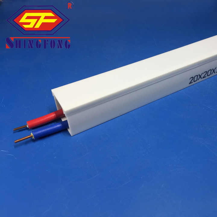 White PVC Trunking 50x25 60x22 Cable Electrical Wire Casing Size ...