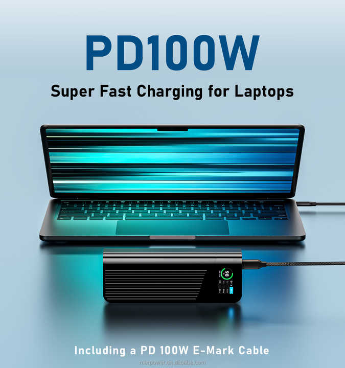 PD 100W DC Powerbank - 30000mah Portable Charger for Laptops