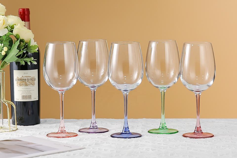 Colorful Stemmed Elegant Assorted Colored Base Wine Glasses Collection ...