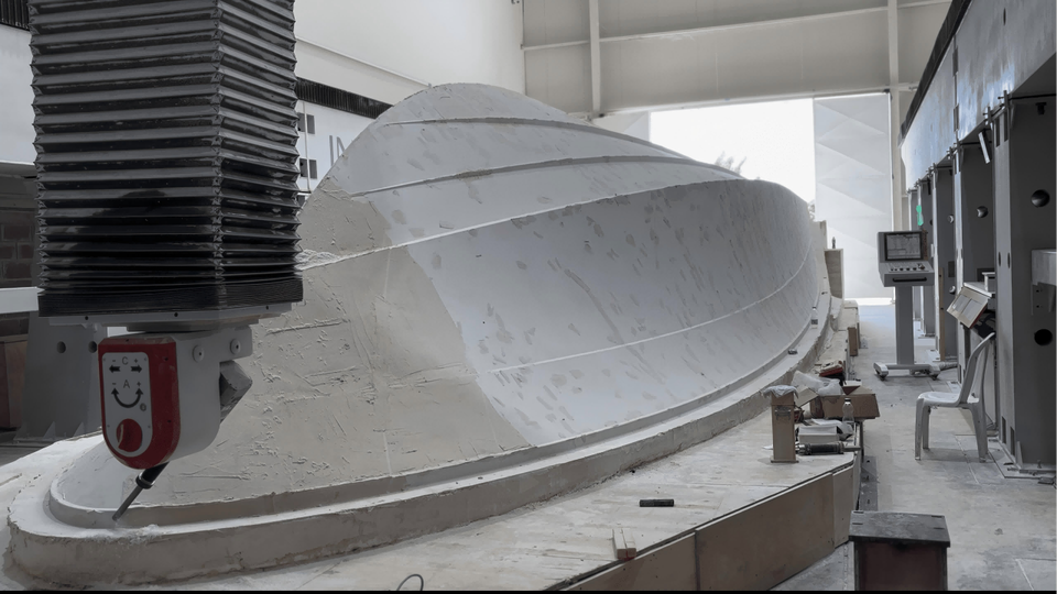 Large Format 5 Axis CNC Router Machine for Epoxy Board Wind Power Mold ...