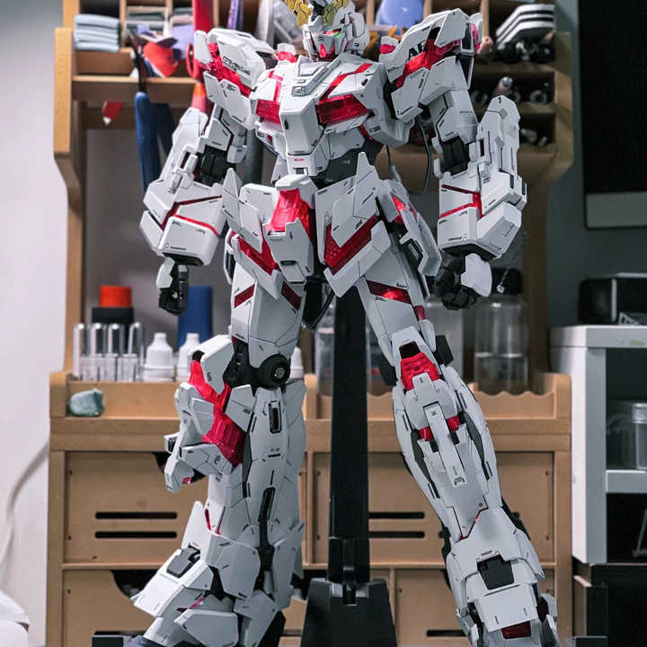 Gundam Model MG Snow White Unicorn - Custom Mecha Toy