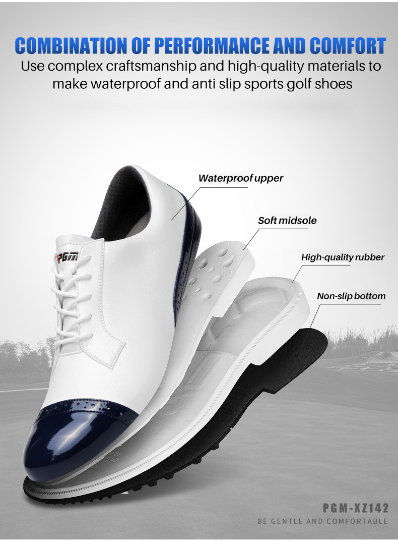 PGM XZ142 microfiber nonslip golf shoes golf shoe man-企业官网
