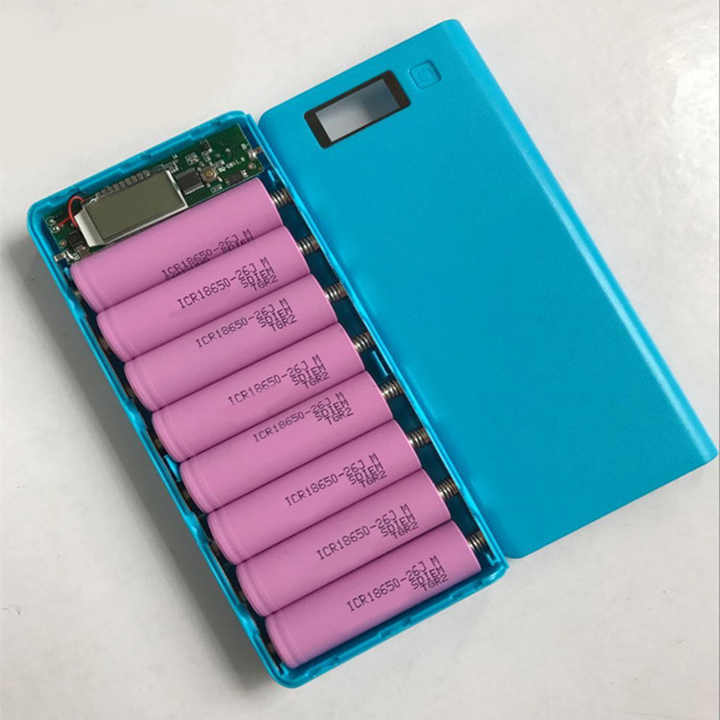 Plastic 8x18650 Portable Power Bank Case - HKSQ Travel Pack