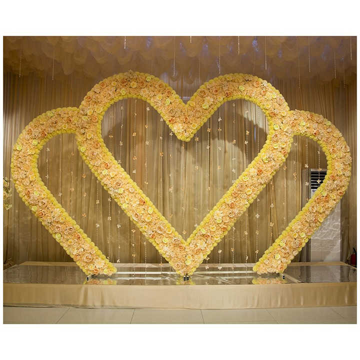 LFB615 Handmade Silk Heart Shaped Wedding Arch for Events