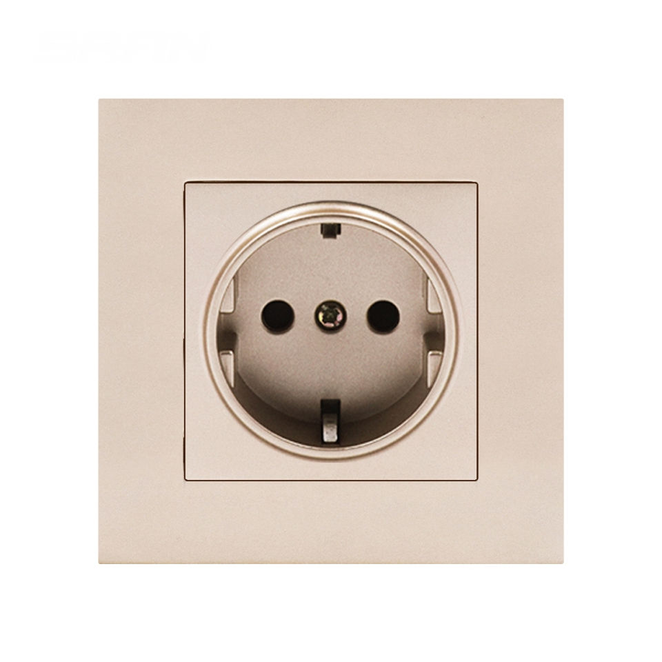 European standard power socket, 16A standard grounding with safety door ...