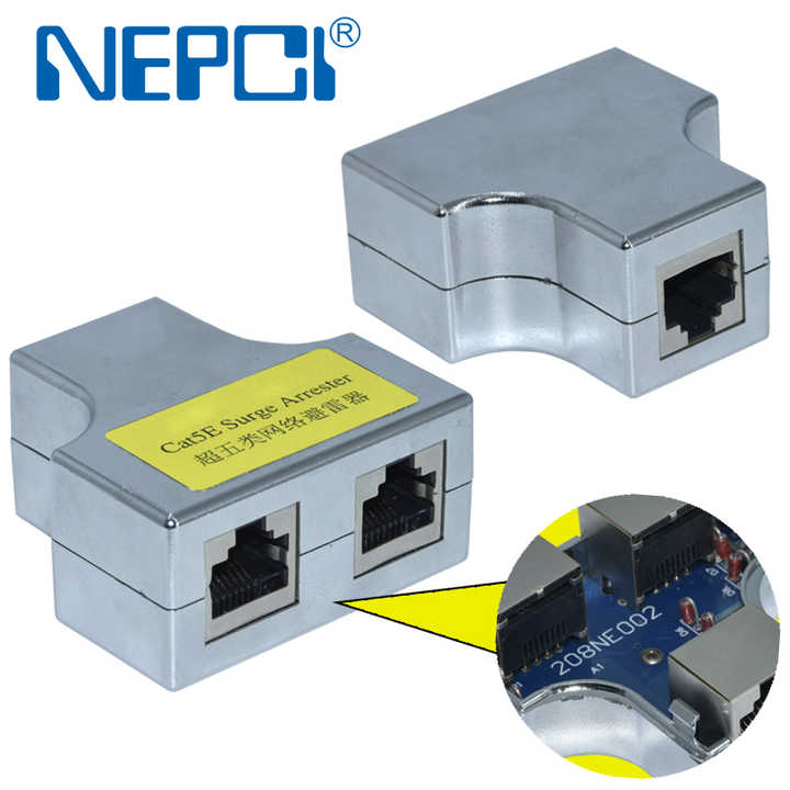 RJ45 Surge Arrester Adapter CAT5E - Network Lightning Protection