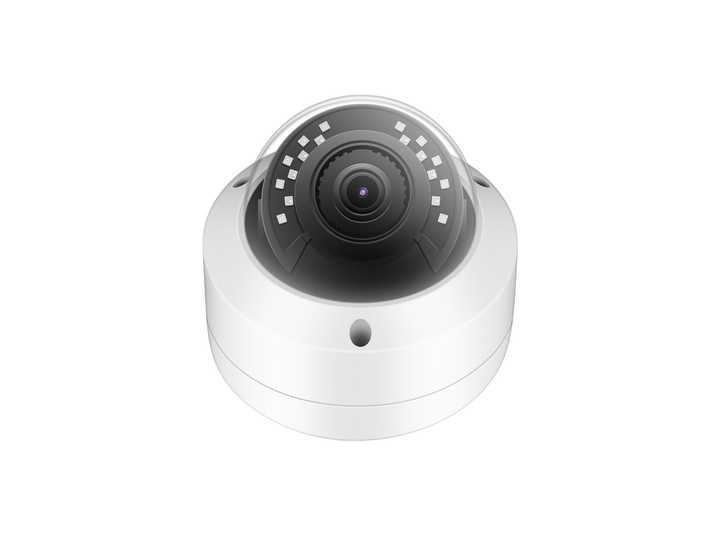 4MP PoE IP Outdoor/Indoor Vandal Proof Dome Camera, 2.8mm Wide Angle, H.265, Compatible with Hik ...