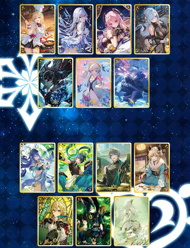 Mika Genshin Impact Limited Edition Metal Cards Anime Game Collectible ...