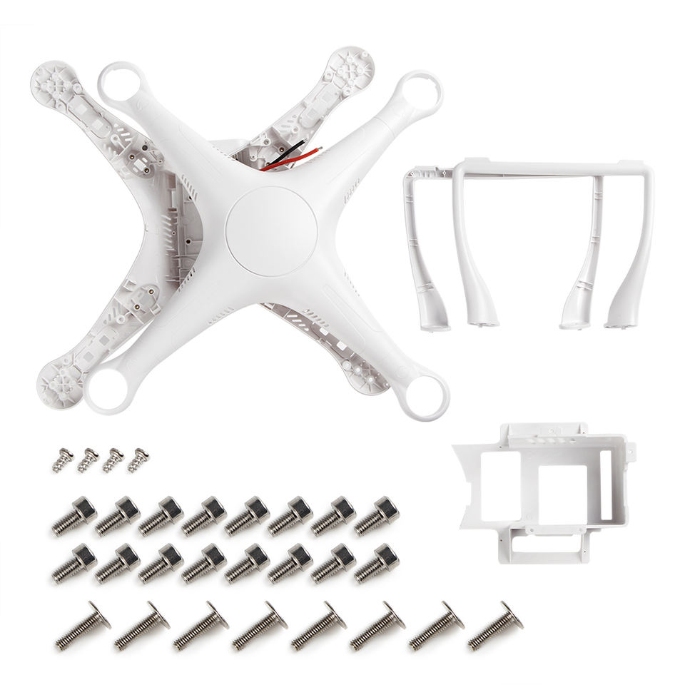 Drone Repair Parts - Body Shell & Landing Gear for DJI Phantom 3 Pro