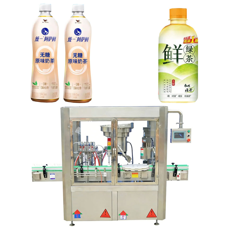YB-YG4 Automatic Beverage Liquid Filling Machine Hot and Cold Filling ...