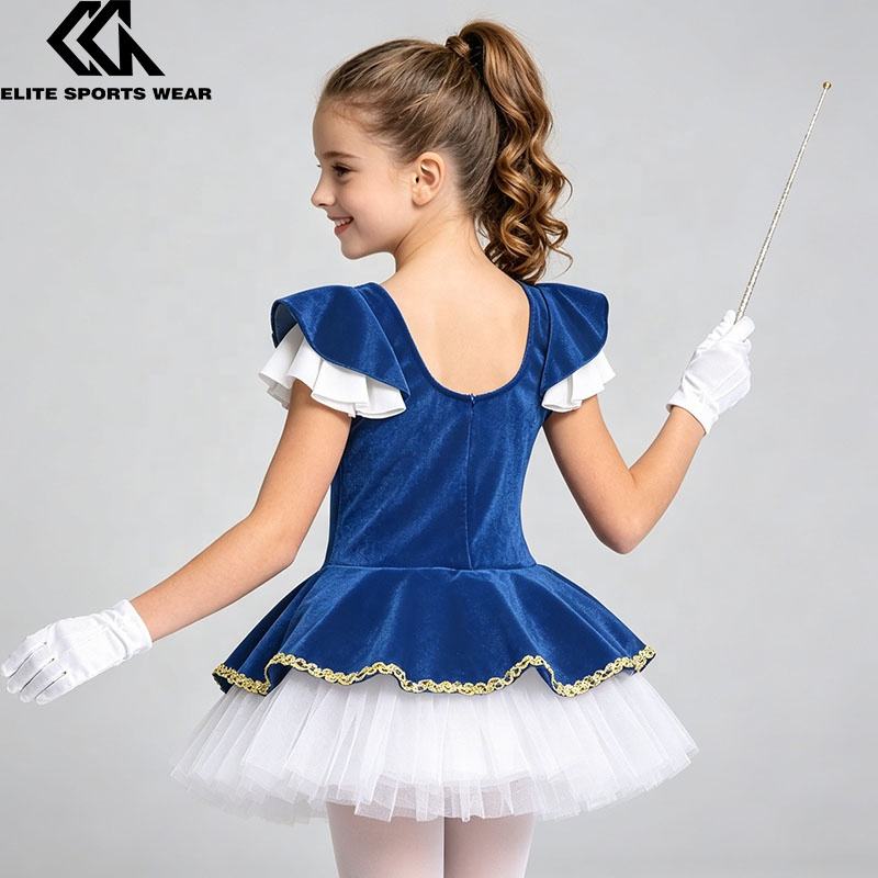 Kids Girls Band Majorette Uniform Costume Cosplay Dress Performance ...