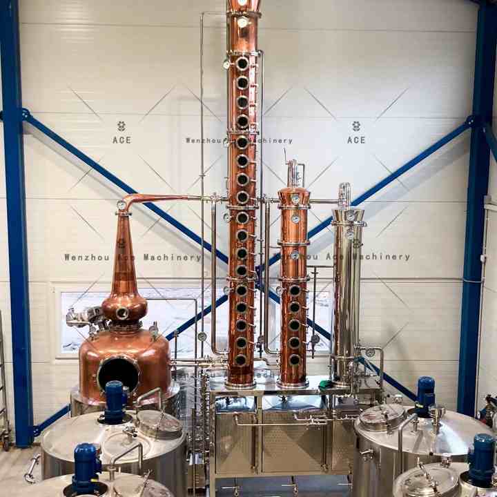 1000L Factory Alcohol Vodka Continuous Distillation Column Still Gin ...
