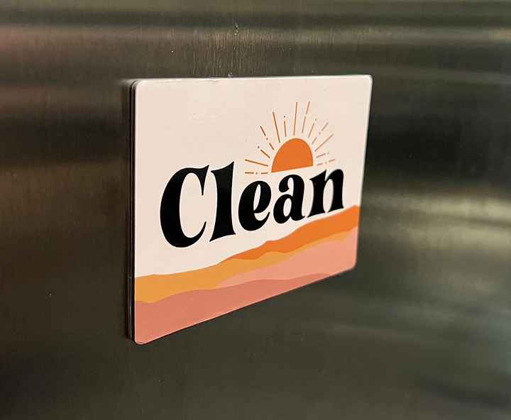 Dishwasher Magnet Clean Dirty Sign Indicator, Universal Double Sided ...