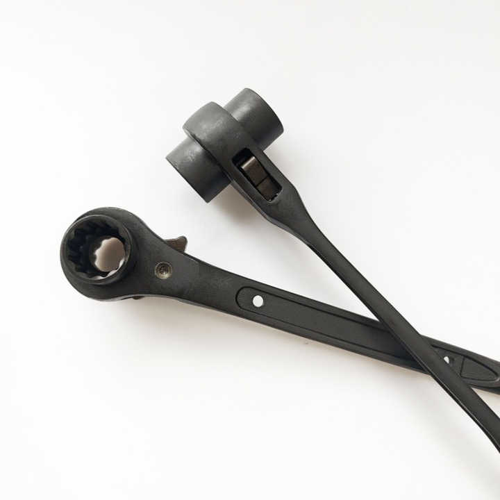 32 Teeth Ratchet Mechanism Spud Ratchet Wrench 19 x 22 MM Sockets with ...