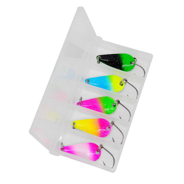 Fishing Lures Spoons in 3.2g 31mm Long with Sharp Single Hook Metal ...