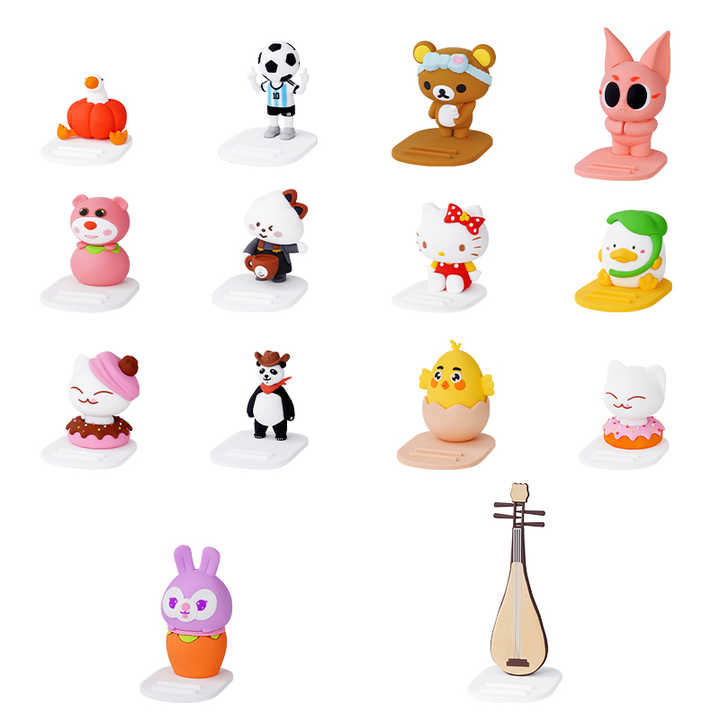 Hot Selling 3D Flexible PVC Rubber Mobile Phone Stand Cute Waterproof ...