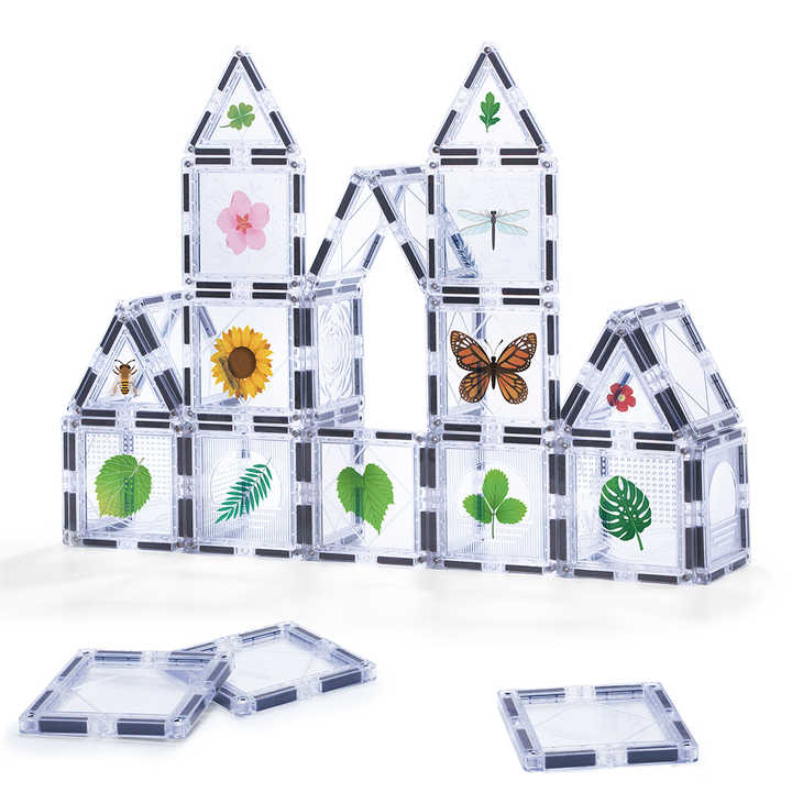 nature theme transparent insect 35pcs magnet building blocks with rivet ...