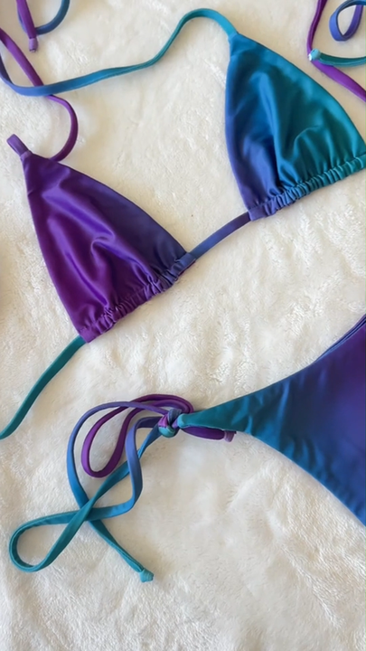 Custom Luxury Designer Thong String Triangle Sexy Quick Drying Printed ...