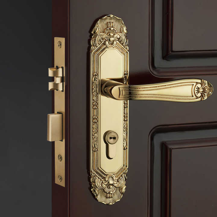 American Luxury Indoor Living Room Door Lock Villa Bedroom Mechanical ...