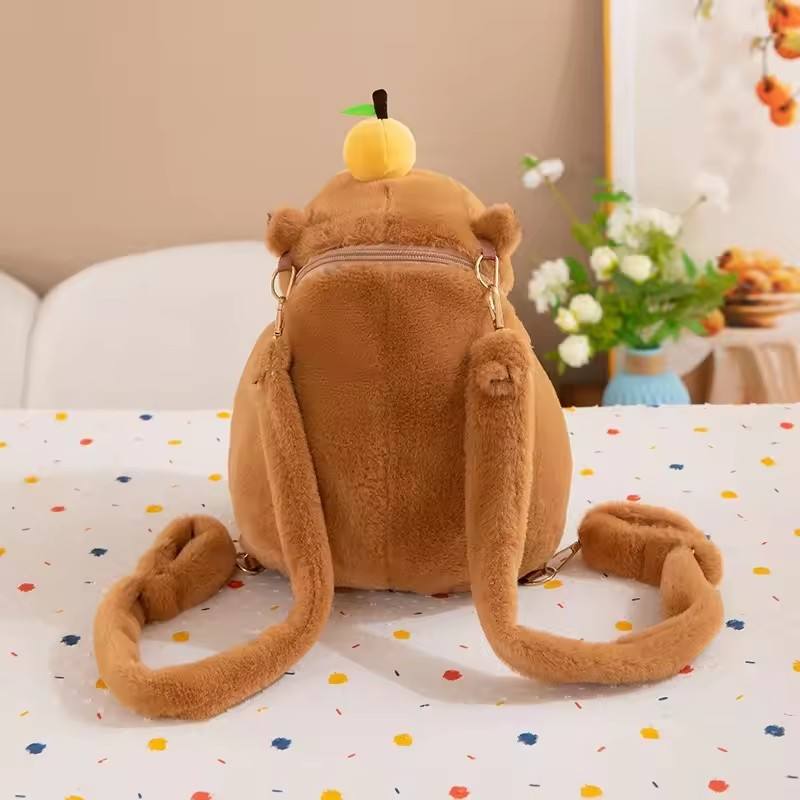 Cute Capybara Plush Backpack Funny Cartoon Capybara Shoulder Bag ...