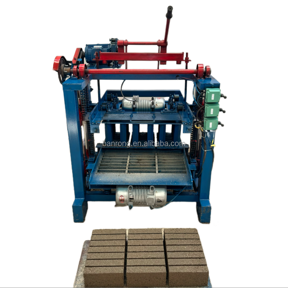 Small Semi-Automatic Concrete Hollow Block Production Line for Sale ...
