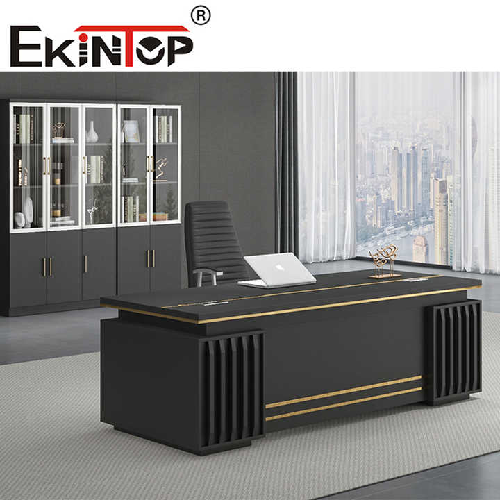 Ekintop Modular Rectangular Cheap Office Desk Black Office Table ...