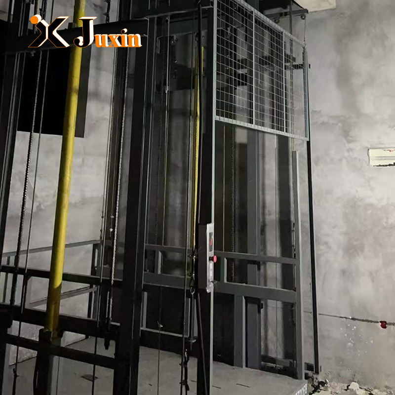 Hydraulic Warehouse Freight Elevator Cargo Lift Platform Vertical Guide ...