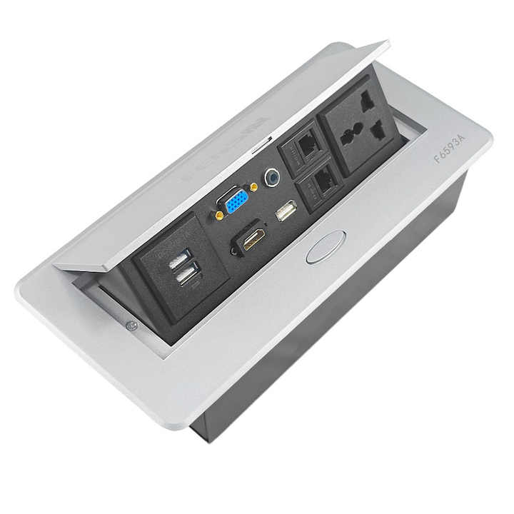 Universal Standard Multifunction 2 USB Pop up Furniture Office Desk ...