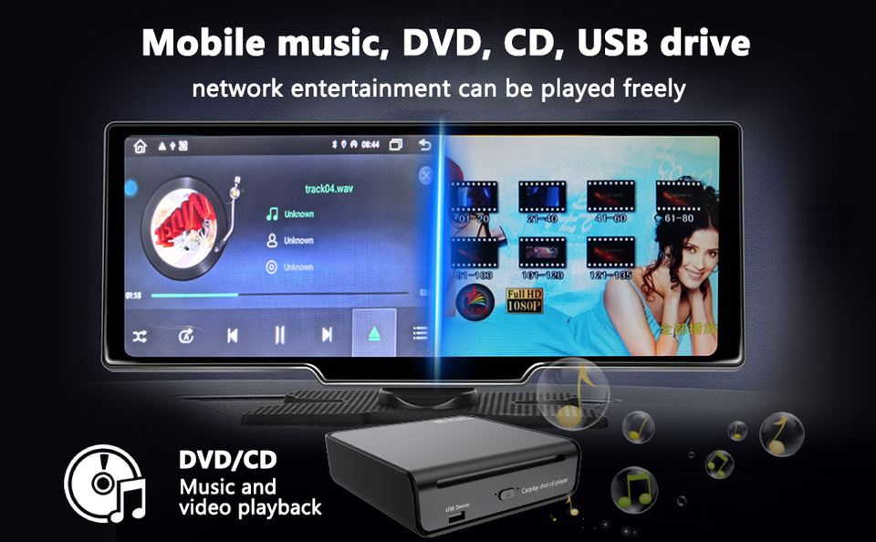 Upgrade Your Car Entertainment with Portable USB DVD/CD Player