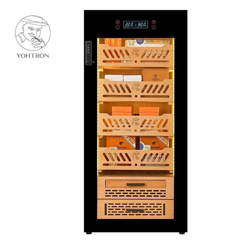 Yohtron Cigar Humidor Cabinet - Precision Cooling & Humidity