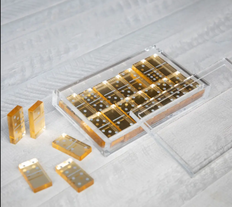 Acrylic Rummy Mahjong RUMMIKUB Tile Game Set Lucite Luxury Acrylic ...