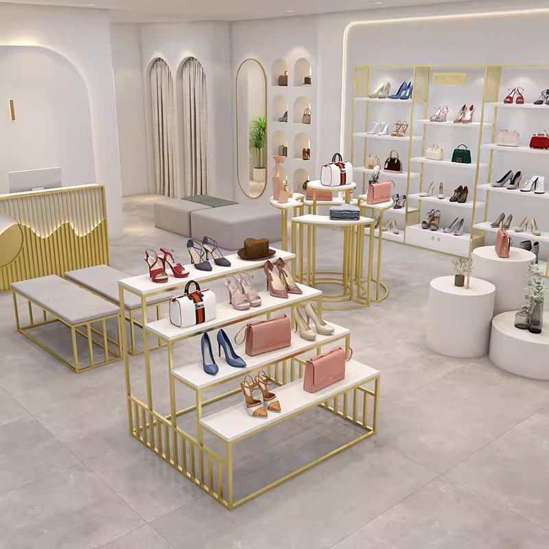 Modern Design Shoes Shop Display Rack Wooden Shoe Store Display ...