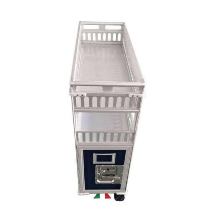 Railway Aluminum Train Food Meal Service Trolley - 4-Wheel Catering ...