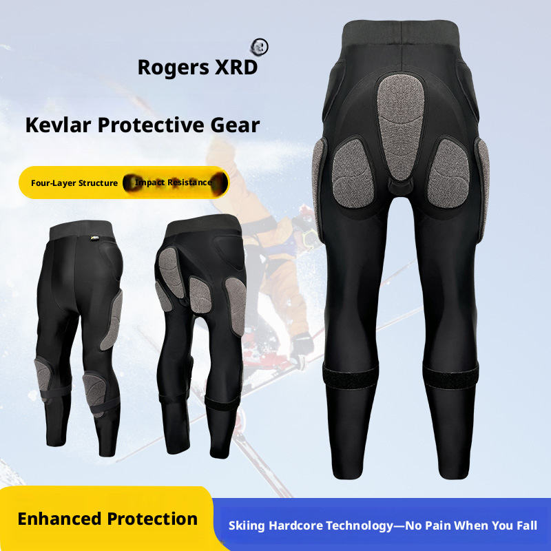 XRD Kevlar Padded Ski Pants Impact Protection Armor Tailbone Hip Knee ...