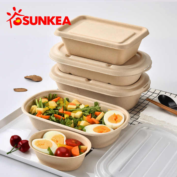 Biodegradable Compostable Pulp Packaging Box for Salad| Alibaba.com
