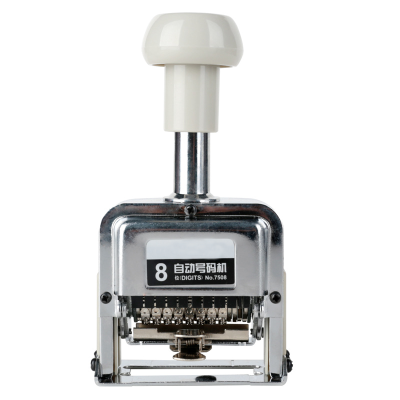 Textile Metal Manual 6 Digits Self-inking Seria Number Stamp Hand ...