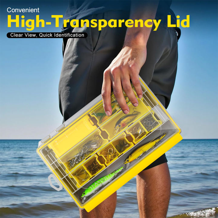 Fishing Tackle Box with Lure Compartment Storage Box for Fishing Gear ...